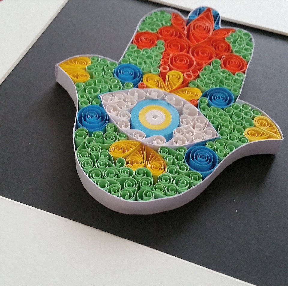 Quilling Hamsa Hand Quilling Art Quilled Paper Art Quilling - Etsy