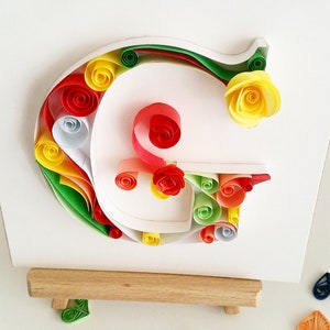 Quilled Letter Paper Art Monogram Letter G İnitial Letter - Etsy