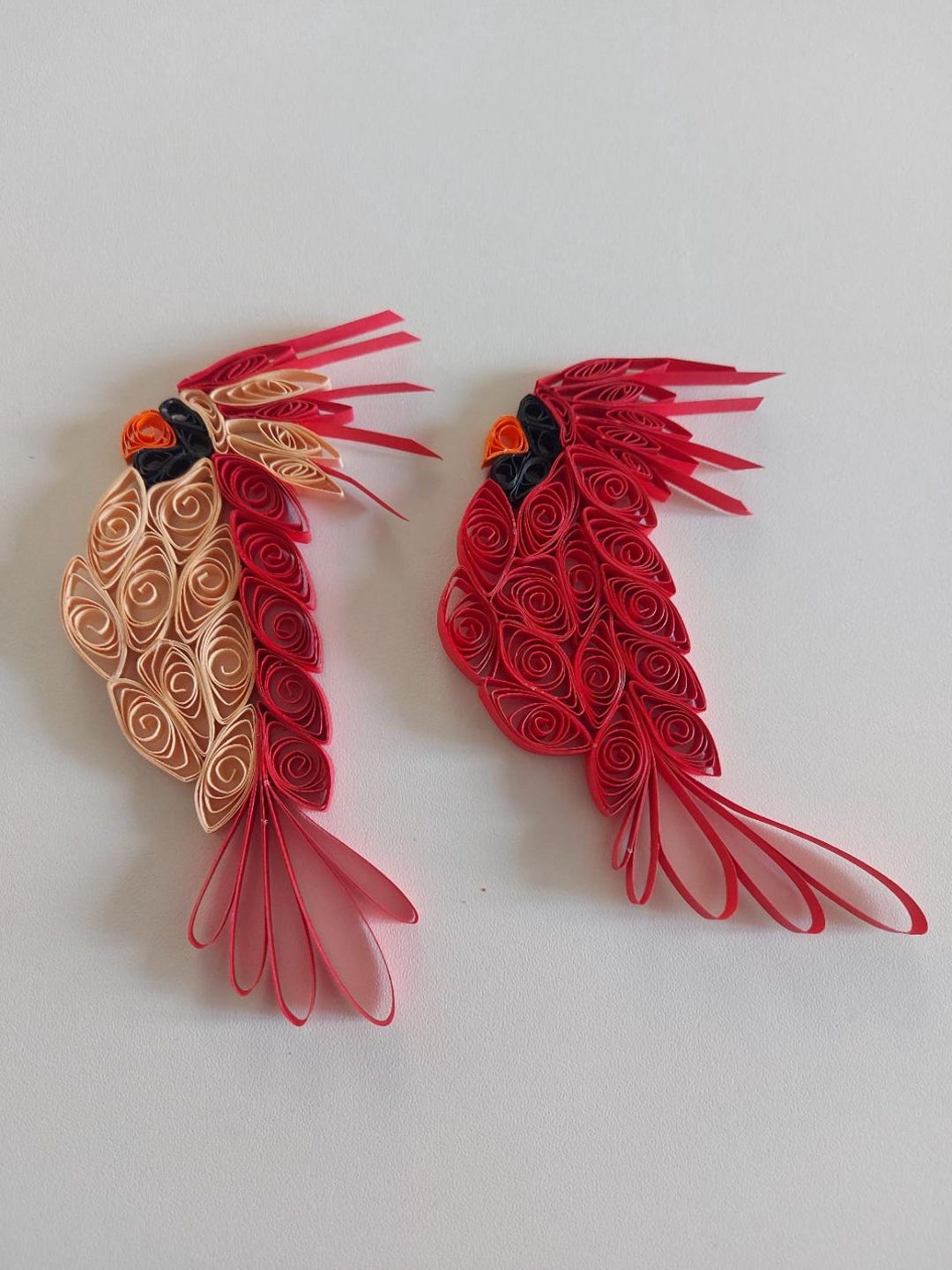 Quilling Cardinal Bird, Christmas Ornament, Cardinal Ornament, Quilling ...