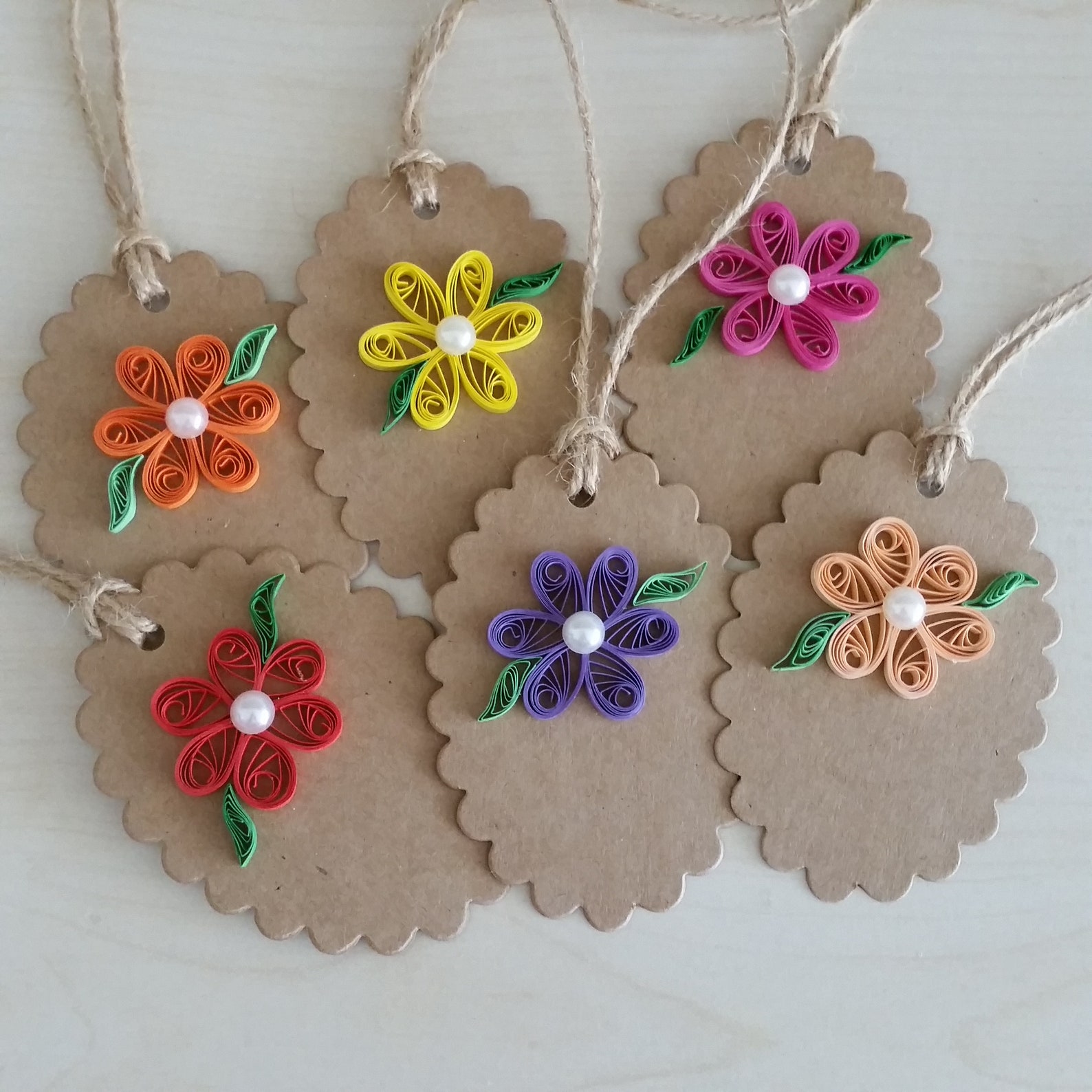 Quilling Gift Tag Thank You Gift Tag Gift Present Christmas - Etsy