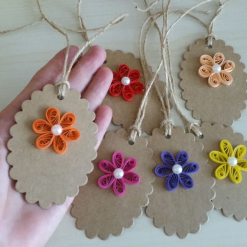 Quilling Gift Tag Thank You Gift Tag Gift Present Christmas - Etsy