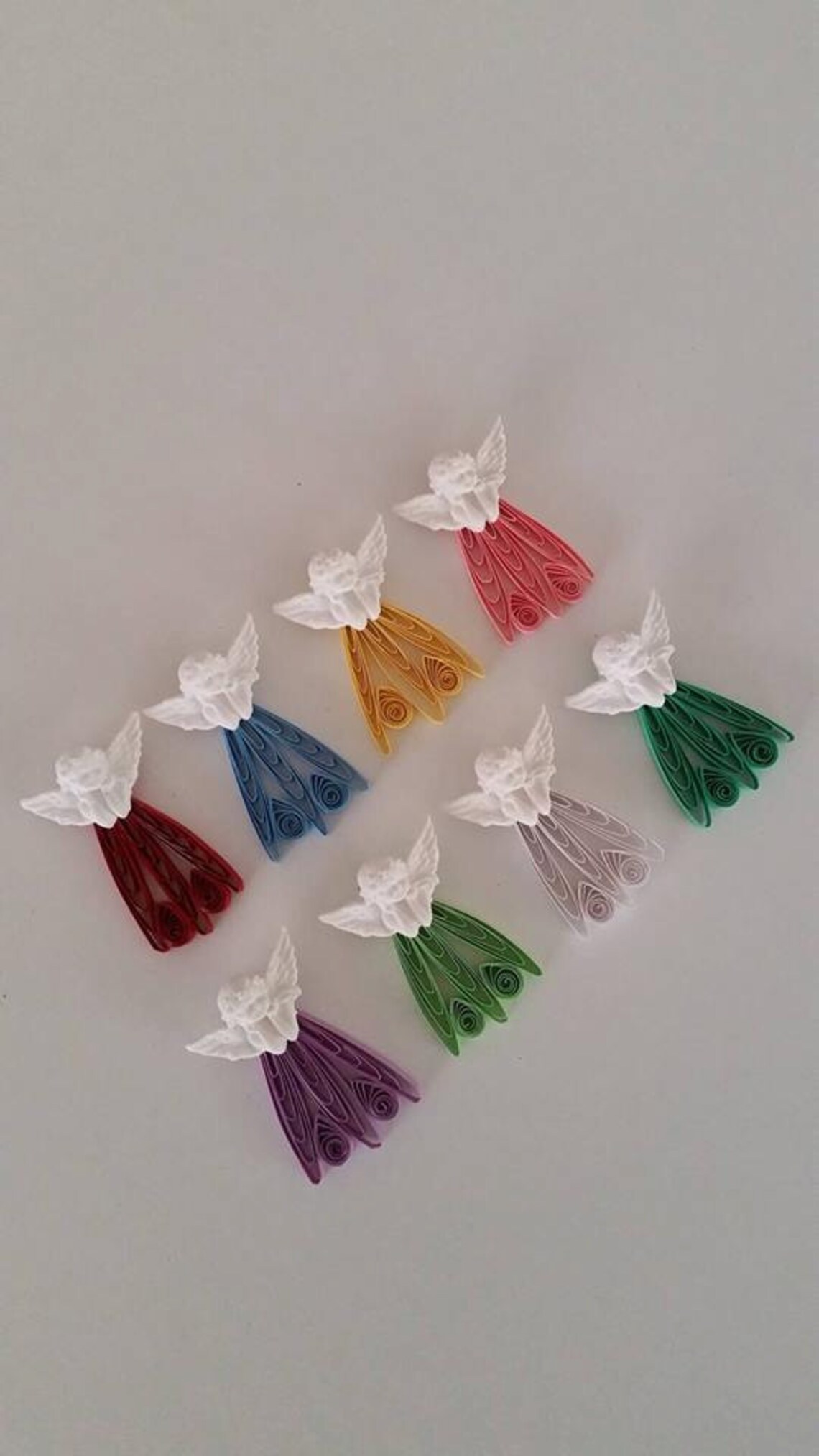 2 Pcs. Quilling Angel, Quilling Art, Scented Stone Angel, Quilling ...