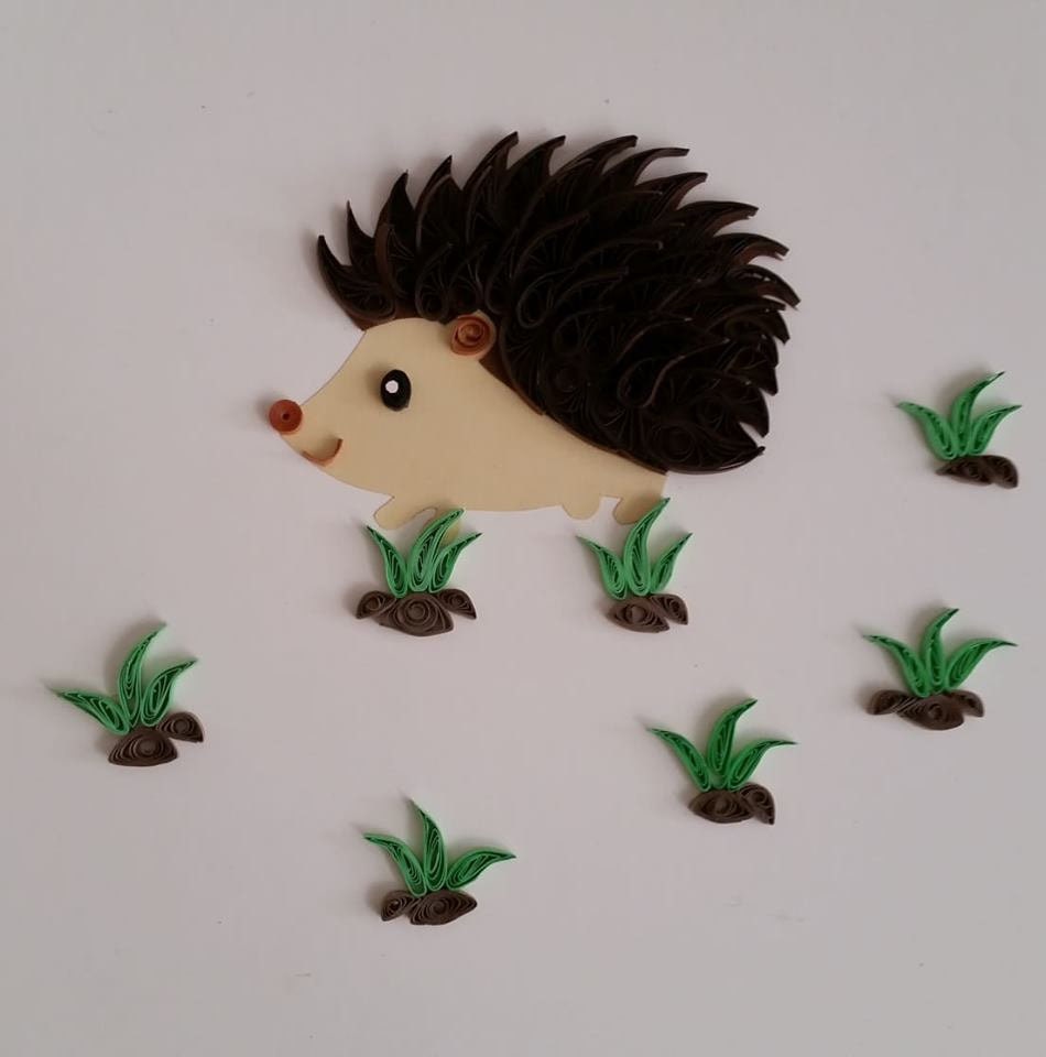 Quilling Hedgehog, Quilling Art, Paper Art, Home Decor, Wall Decor ...