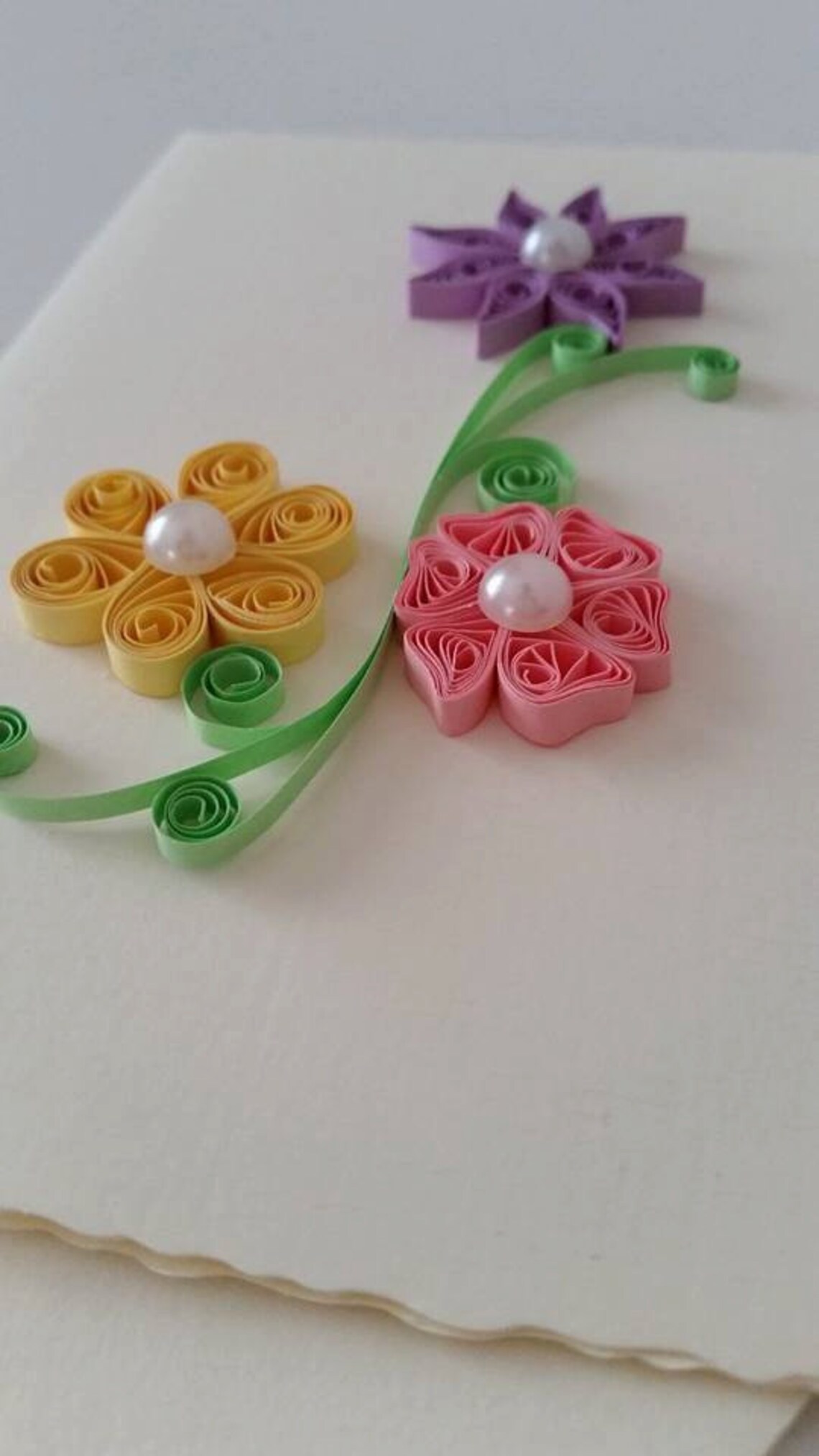 Quilled Card, Paper Card, Quilled Flower, Quilled Gift, Greeting Card ...