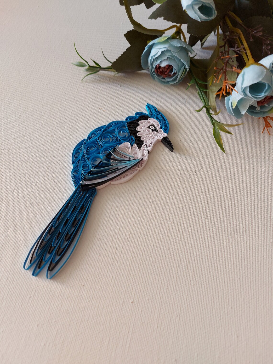 Quilling Bird, Blue Jay Bird, Christmas Ornament, Blue Bird, Window ...
