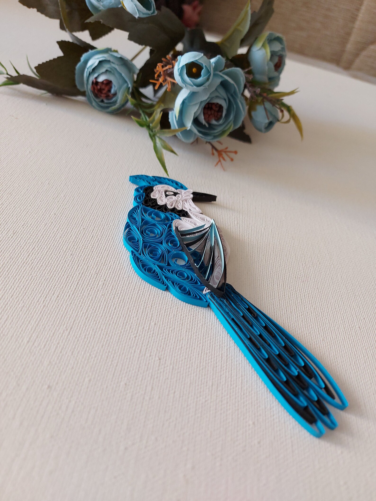 Quilling Bird, Blue Jay Bird, Christmas Ornament, Blue Bird, Window ...