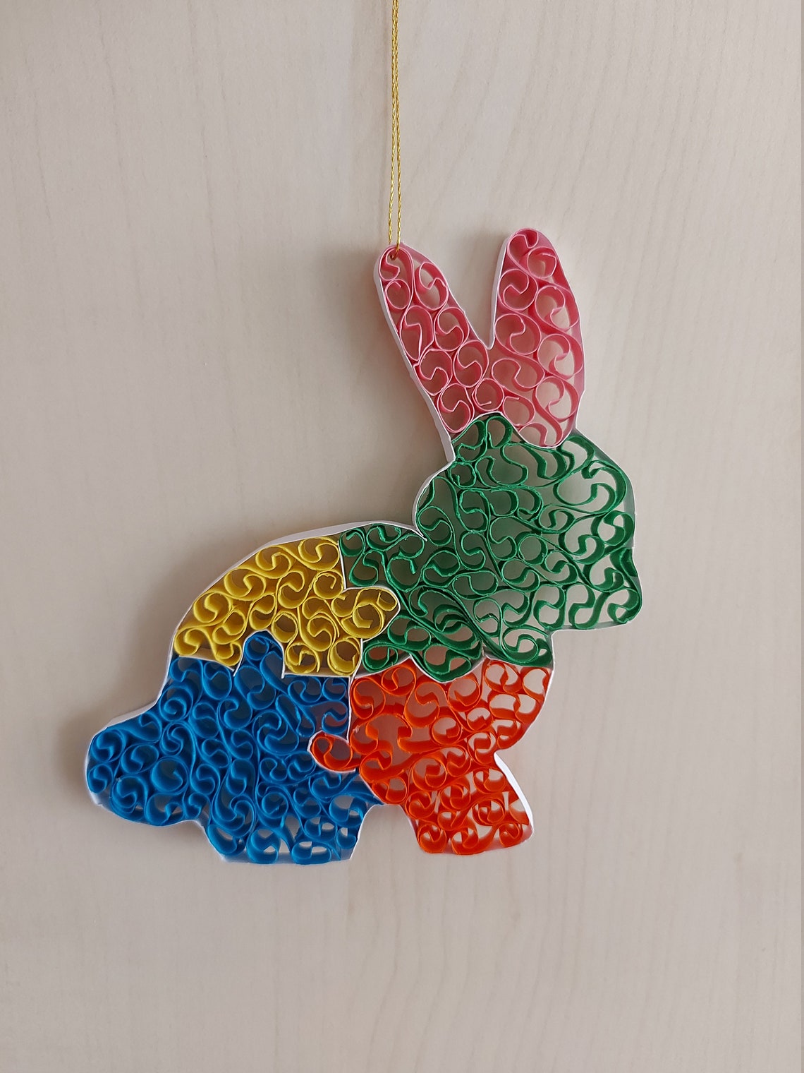 Quilling Art Quilling Rabbit Quilling Ornament Christmas | Etsy