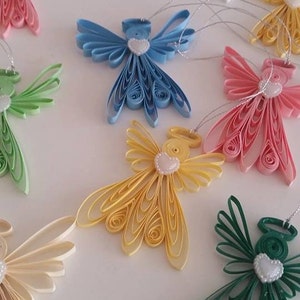 2 Pcs. Quilling Angel , Quilling Art, Ornament Quilled, Paper Angel ...