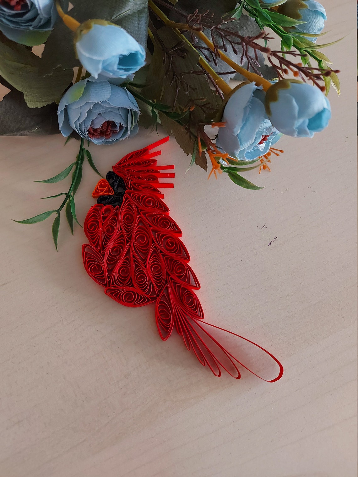 Quilling Bird Cardinal Ornament Red Christmas Bird Cardinal | Etsy Canada