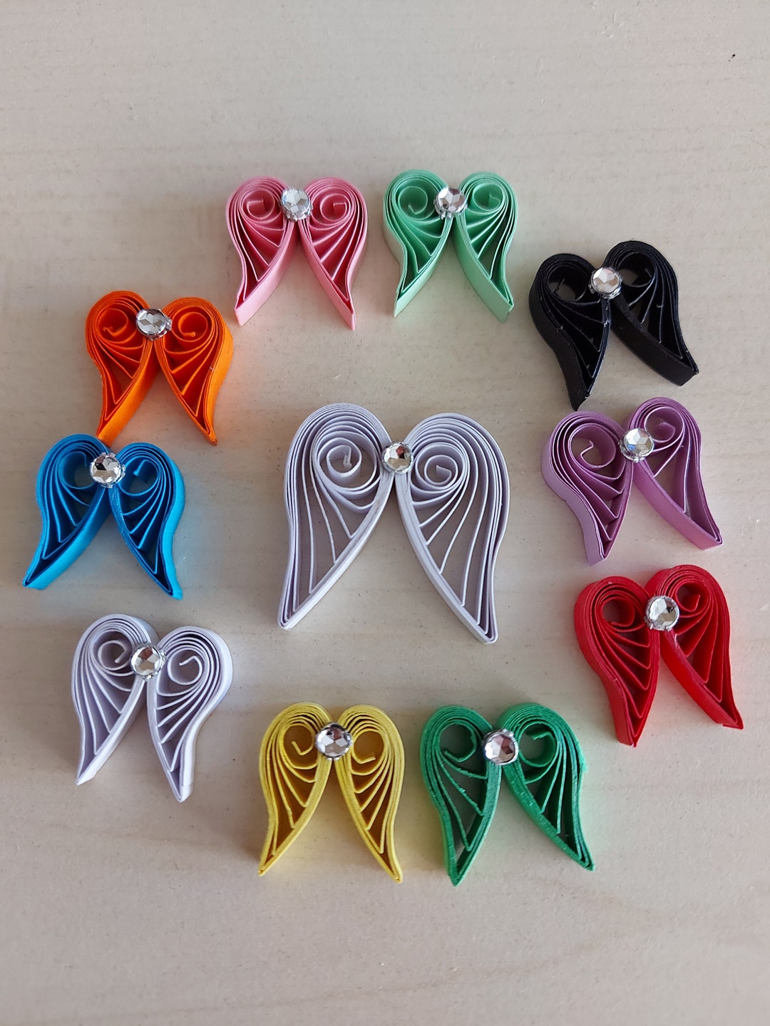 Quilling Christmas Angel Wings, Christmas Ornament, Quilling Christmas ...
