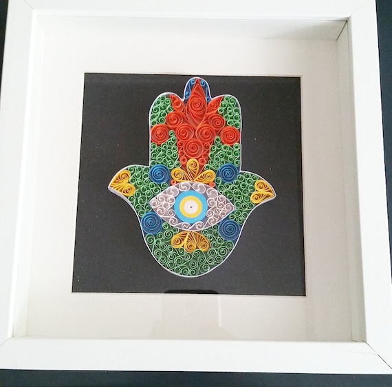 Quilling Hamsa Hand Quilling Art Quilled Paper Art Quilling | Etsy