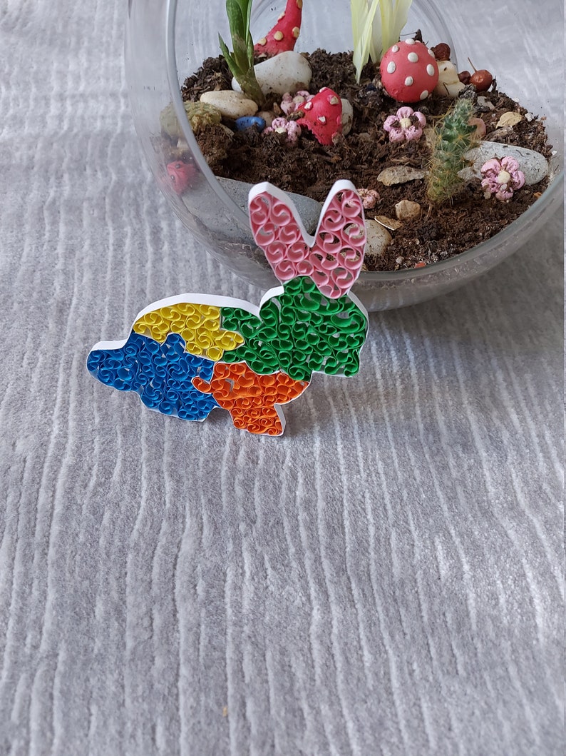 Quilling Art Quilling Rabbit Quilling Ornament Christmas - Etsy