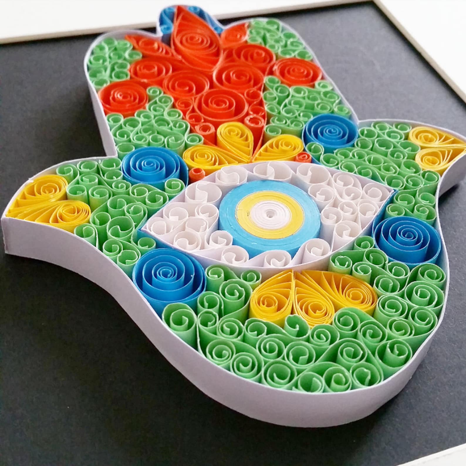 Quilling Hamsa Hand Quilling Art Quilled Paper Art Quilling - Etsy