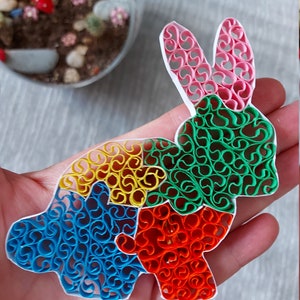 Quilling Art, Quilling Rabbit, Quilling Ornament, Christmas Tree ...