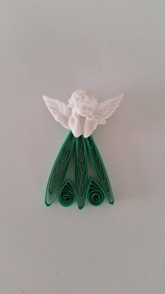 2 Pcs. Quilling Angel, Quilling Art, Scented Stone Angel, Quilling ...