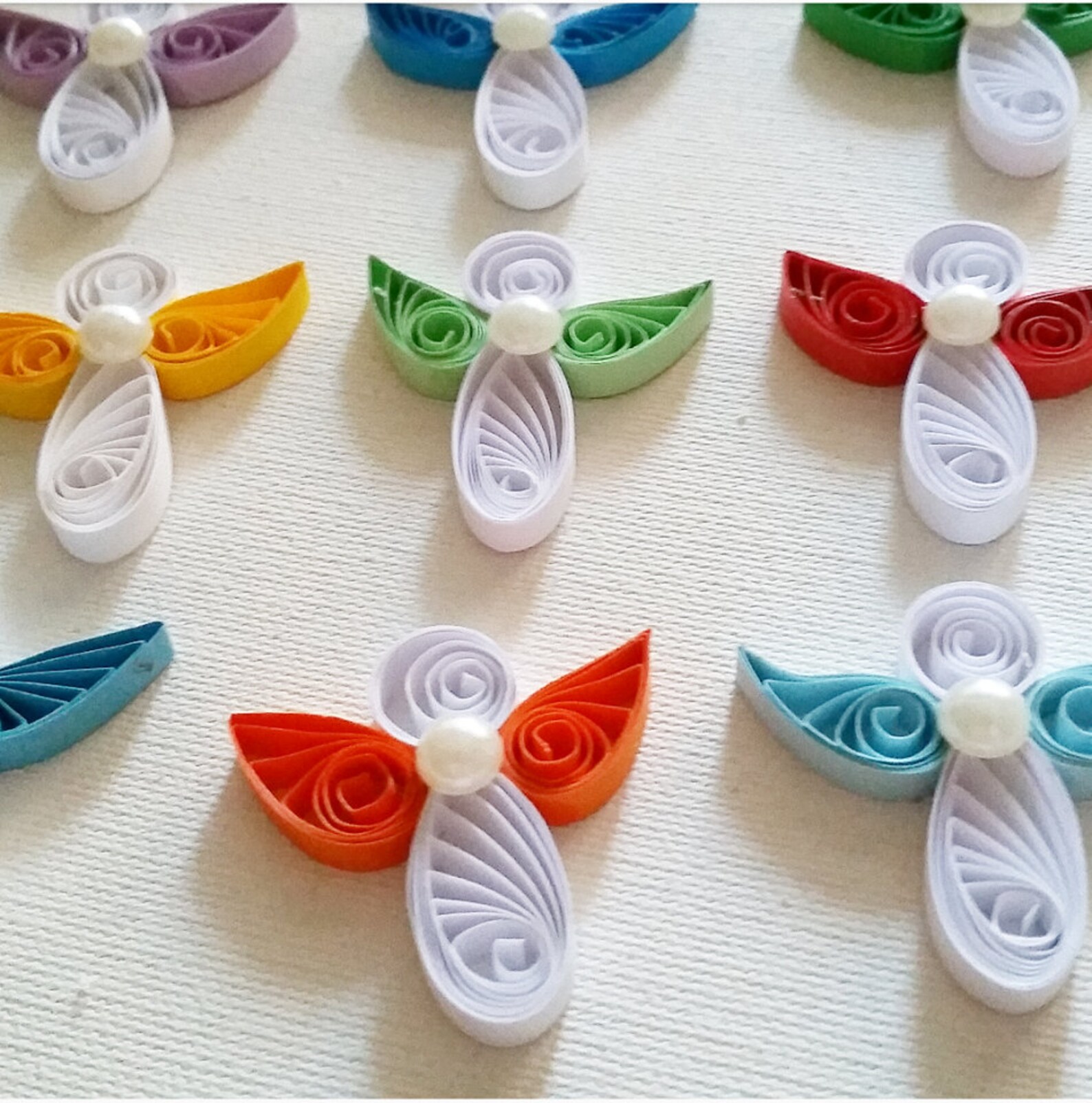 10 Pcs. Quilling Angel, Quilling Ornament, Christmas Tree Ornament ...
