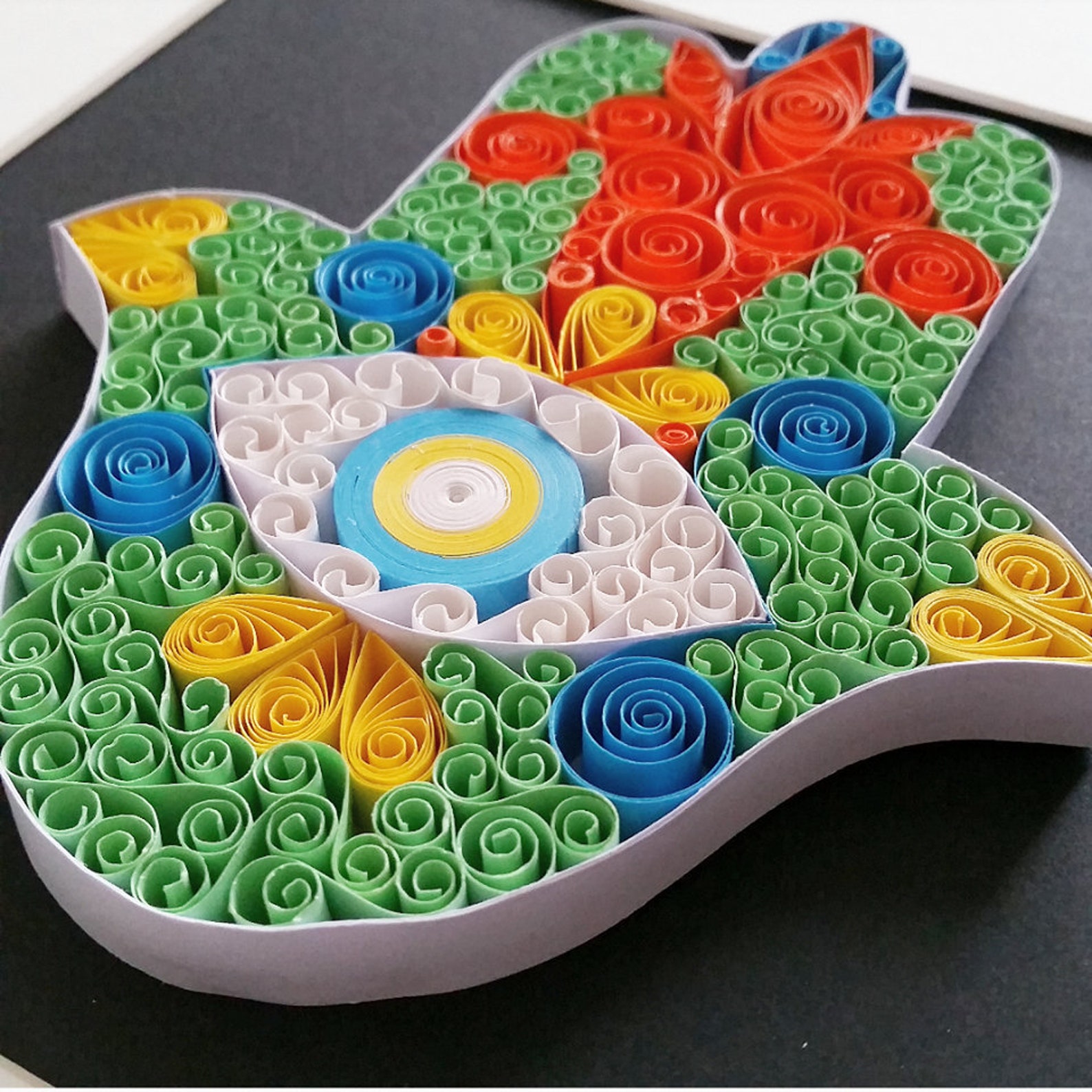 Quilling Hamsa Hand Quilling Art Quilled Paper Art Quilling - Etsy