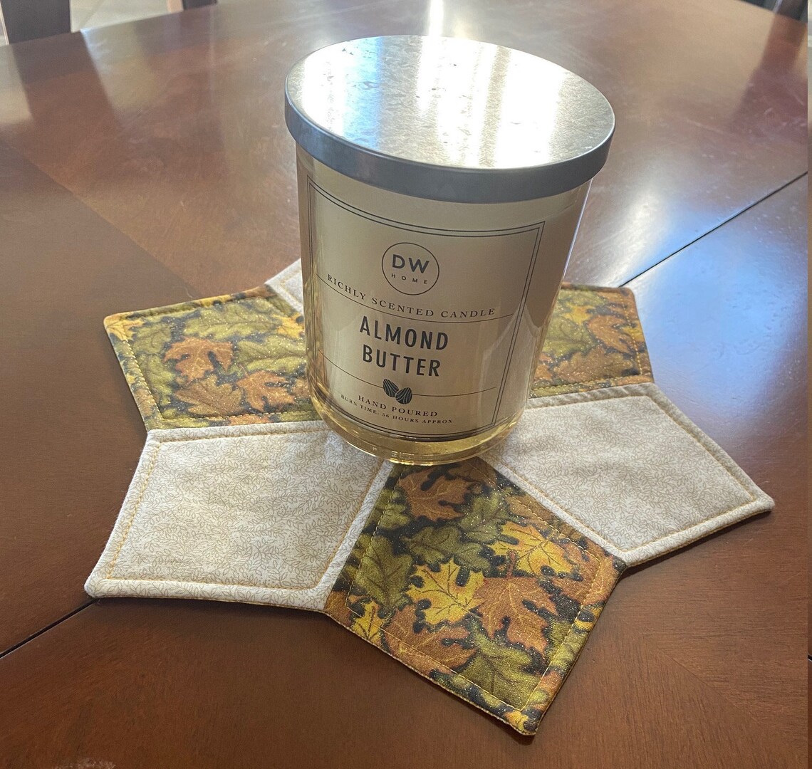 Falling Leaves Quilted Table Topper Fall Mug Rug Fall Leaf - Etsy