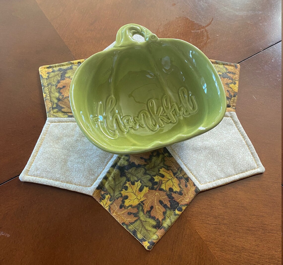 Falling Leaves Quilted Table Topper Fall Mug Rug Fall Leaf - Etsy