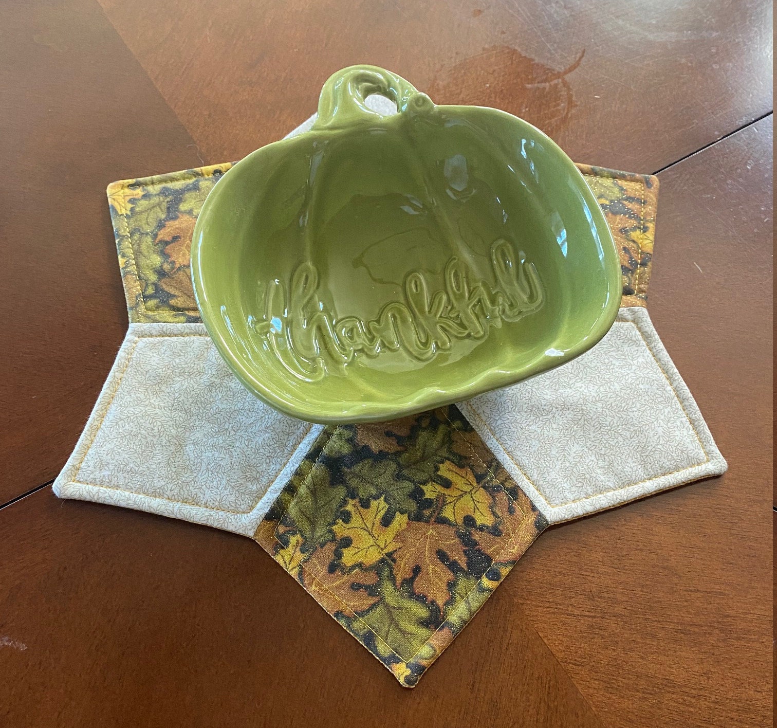 Falling Leaves Quilted Table Topper Fall Mug Rug Fall Leaf - Etsy