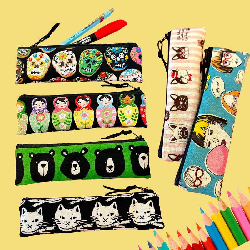Cats Fabric Pencil Case - Etsy