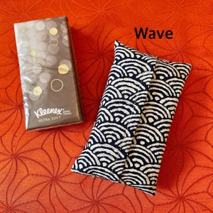 Japanese Indigo Tissue Pouch: Refillable Pocket Tissue Holder - Etsy