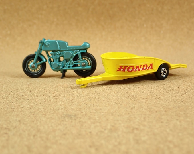 Matchbox No. 38 38C3 Honda Motorcycle and Trailer 1960s Blue/silver ...