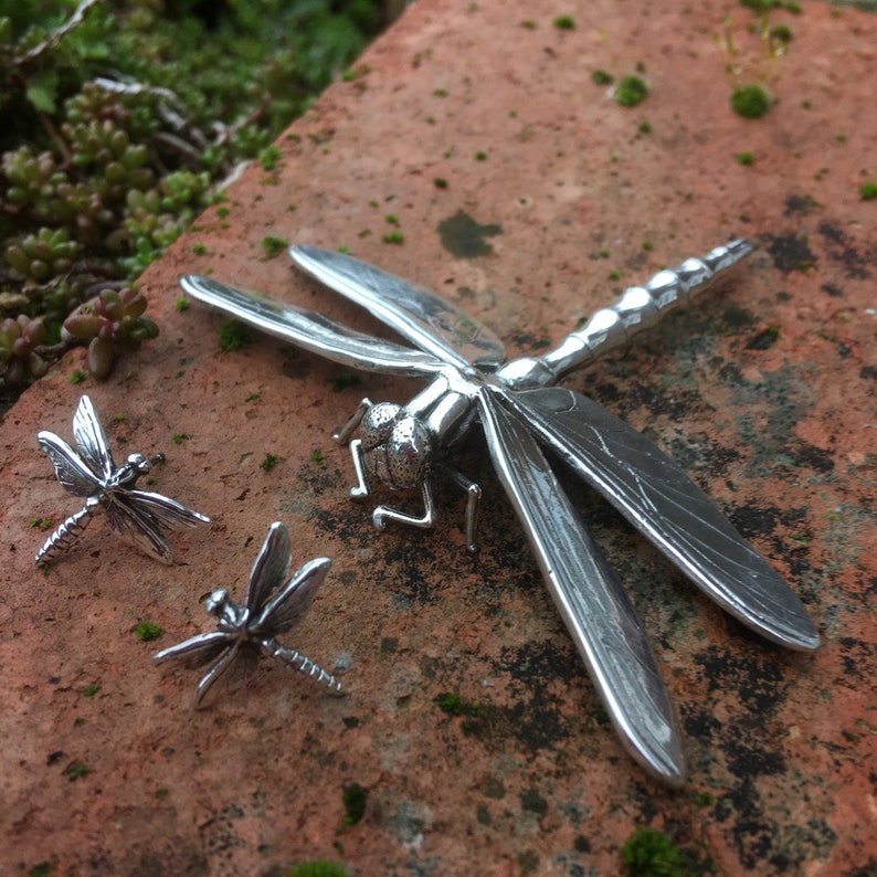 Dragonfly Brooch Sterling Silver Dragonfly Pin Brilliant - Etsy UK
