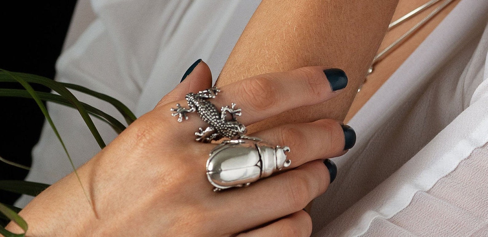 Gecko Ring Lizard Ring Moorish or Crocodile Gecko | Etsy