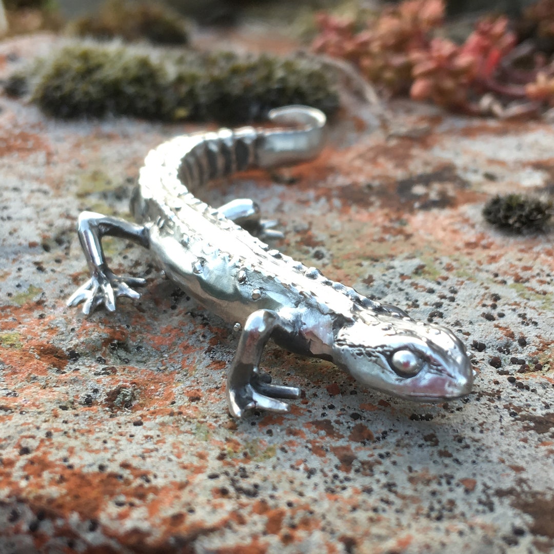 Newt Ornament - Smooth Newt Figurine - Lizard Ornament - Handmade ...