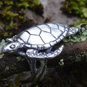 Sea Turtle Ring - Green Sea Turtle - Sterling Silver Ring - Nature ...