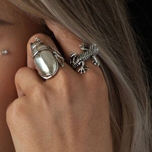 Gecko Ring - Lizard Ring - Moorish or Crocodile Gecko - Handmade Nature ...