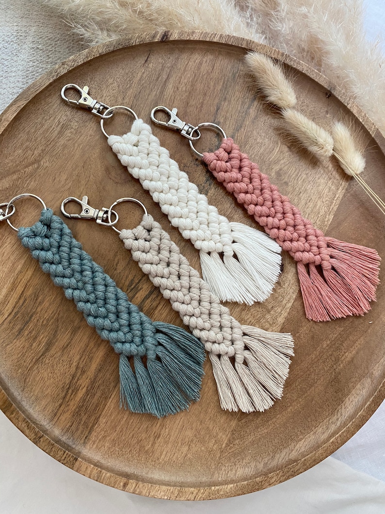 Macrame Keychain - Etsy