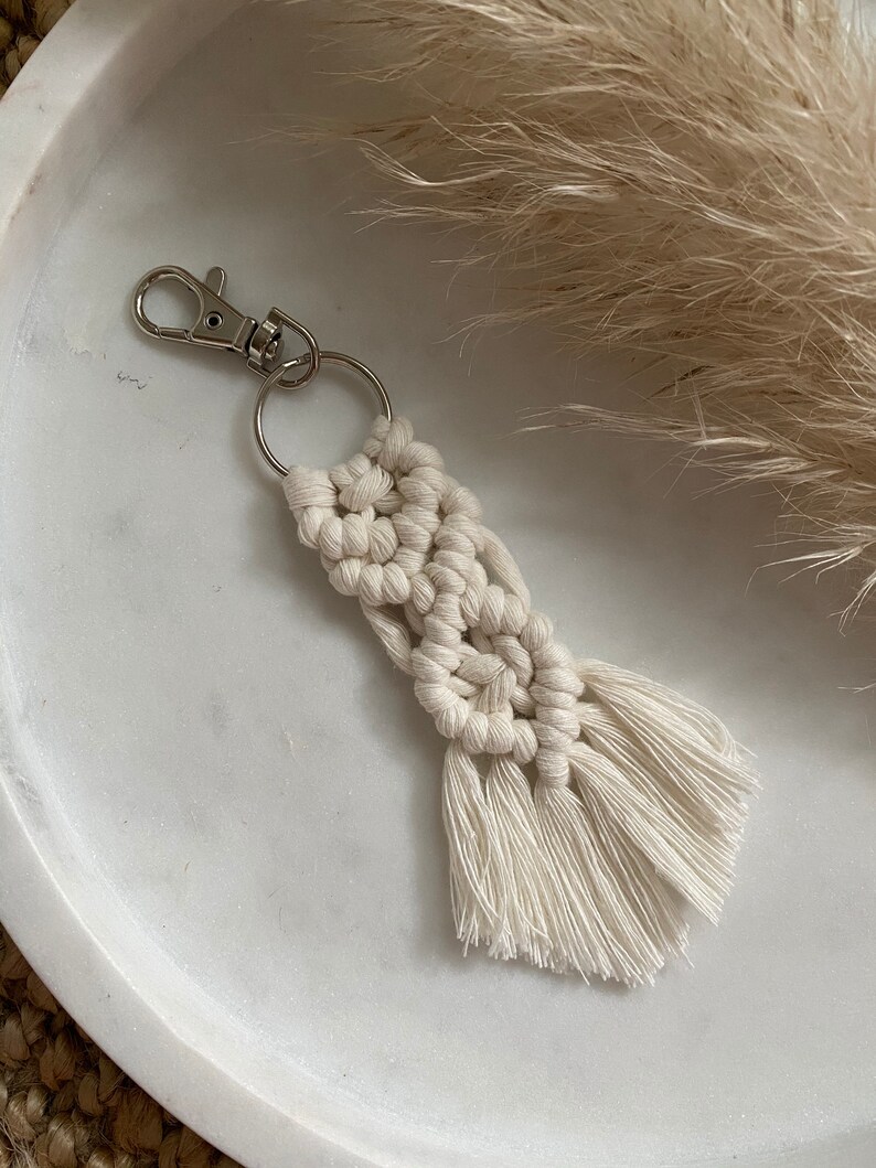 Macrame Keychain Mini - Etsy UK