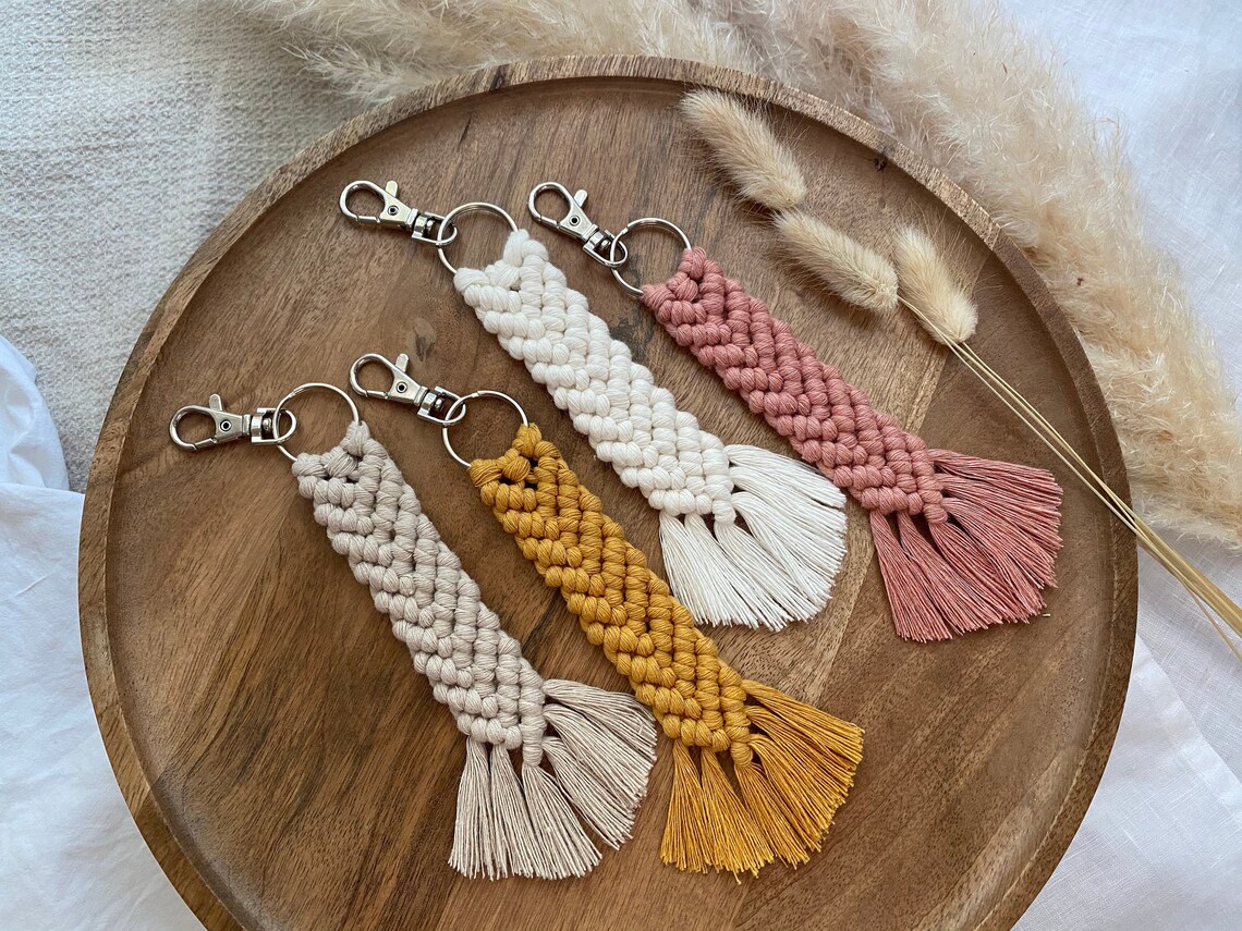Macrame Keychain - Etsy