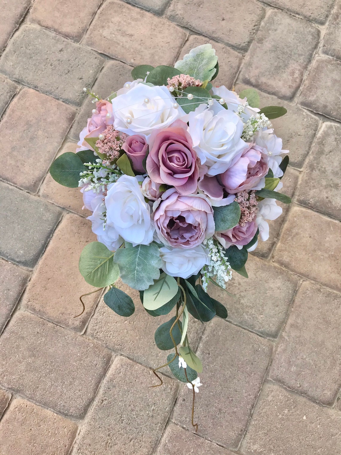 Dusty Rose Bouquet Mauve Wedding Bouquet Bridal Bouquets | Etsy