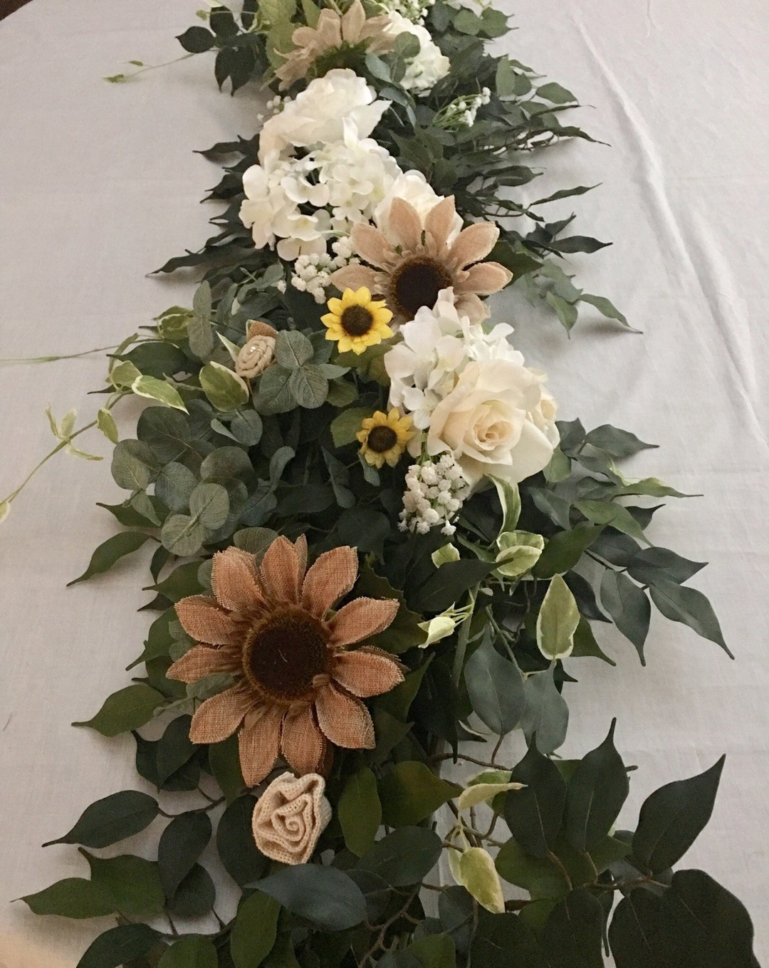 Sunflower Wedding Garland, Rustic Wedding Decor, Burlap Wedding ...