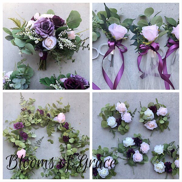 Plum Wedding Bouquet - Etsy