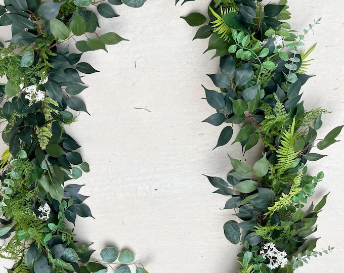 Wedding Faux Artificial Foliage Greenery Garland Table Runner Tuscany ...