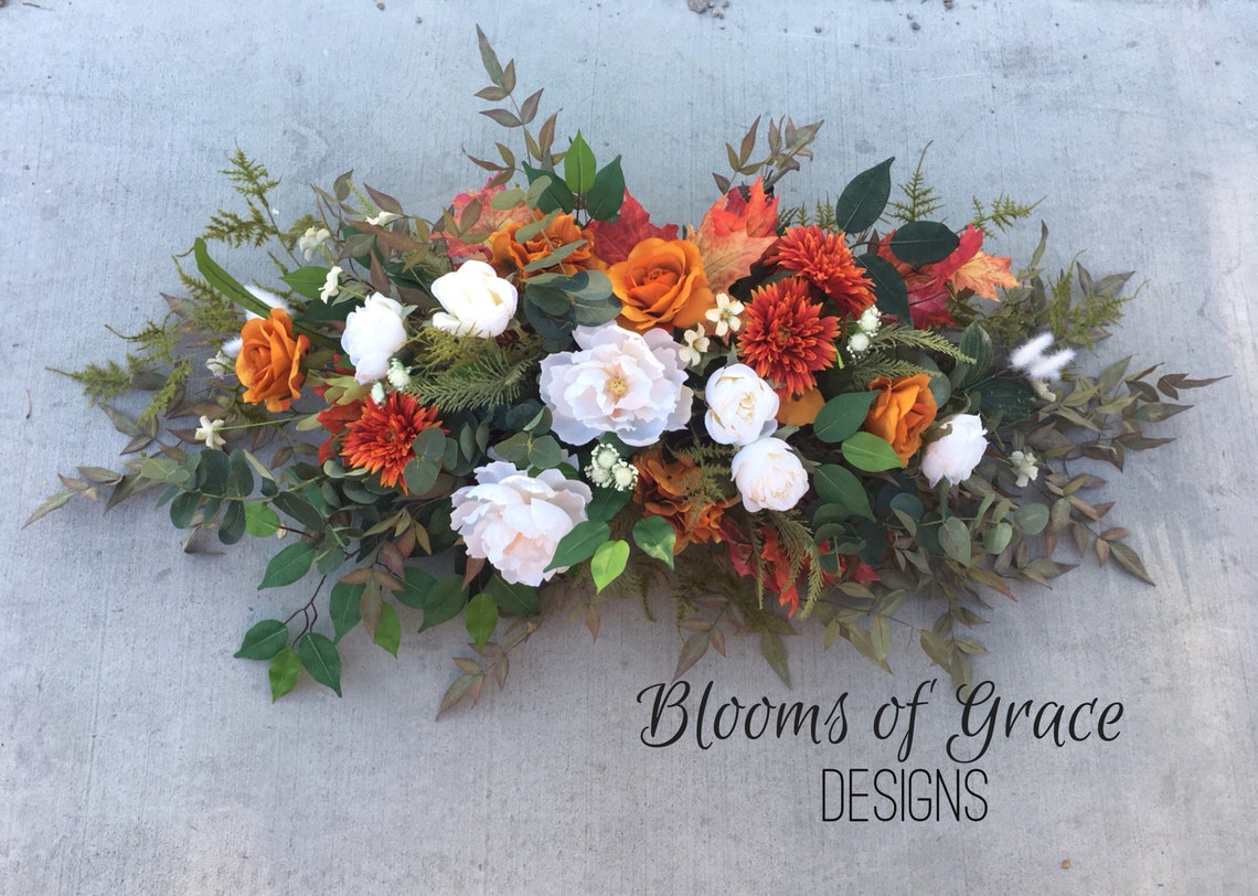 Wedding Flowers Decorations Fall Swag Autumn Gazebo - Etsy