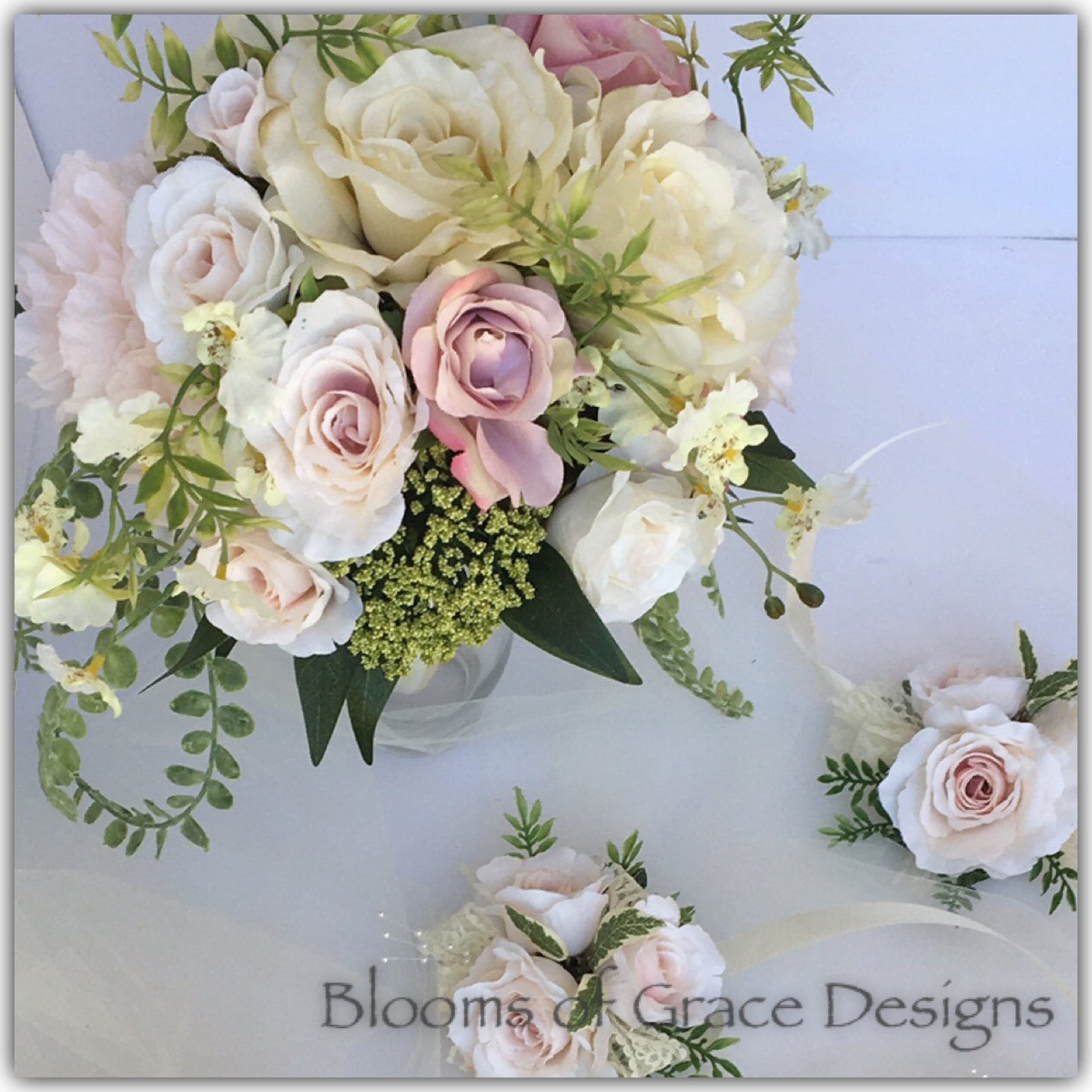 Wedding Corsage, Wedding Pin on Corsage, Pink Blush Wedding Corsage ...