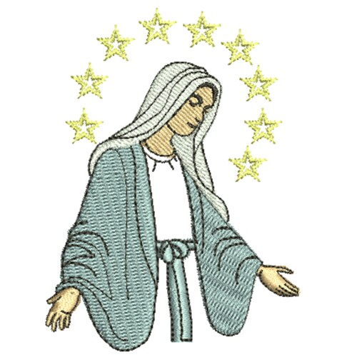 VIRGIN MARY Machine Embroidery Design Instant Download | Etsy