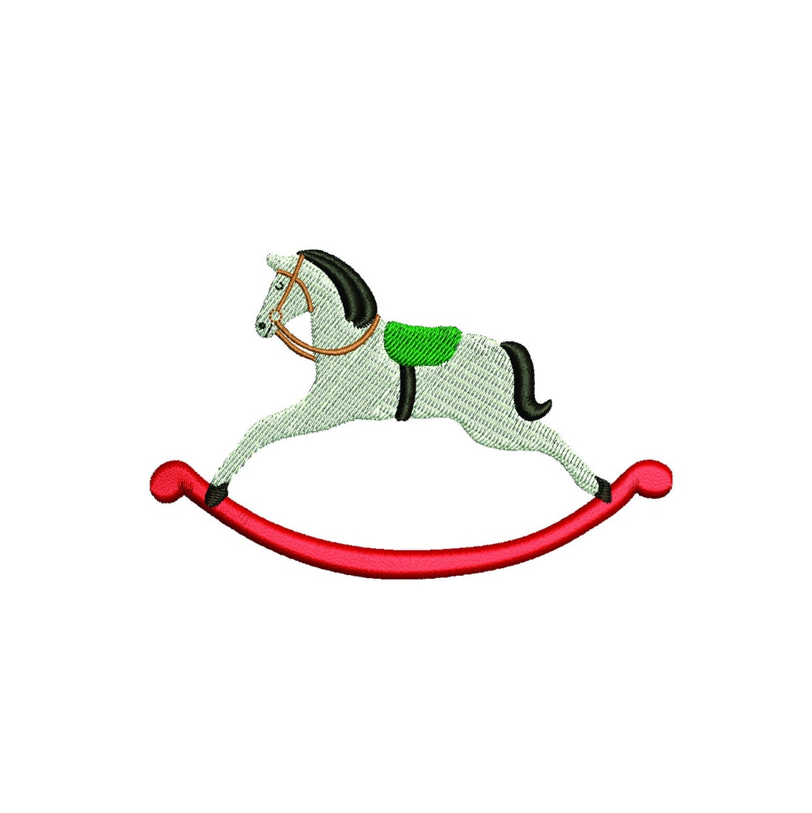 2 Rocking Horse Machine Embroidery File-instant - Etsy