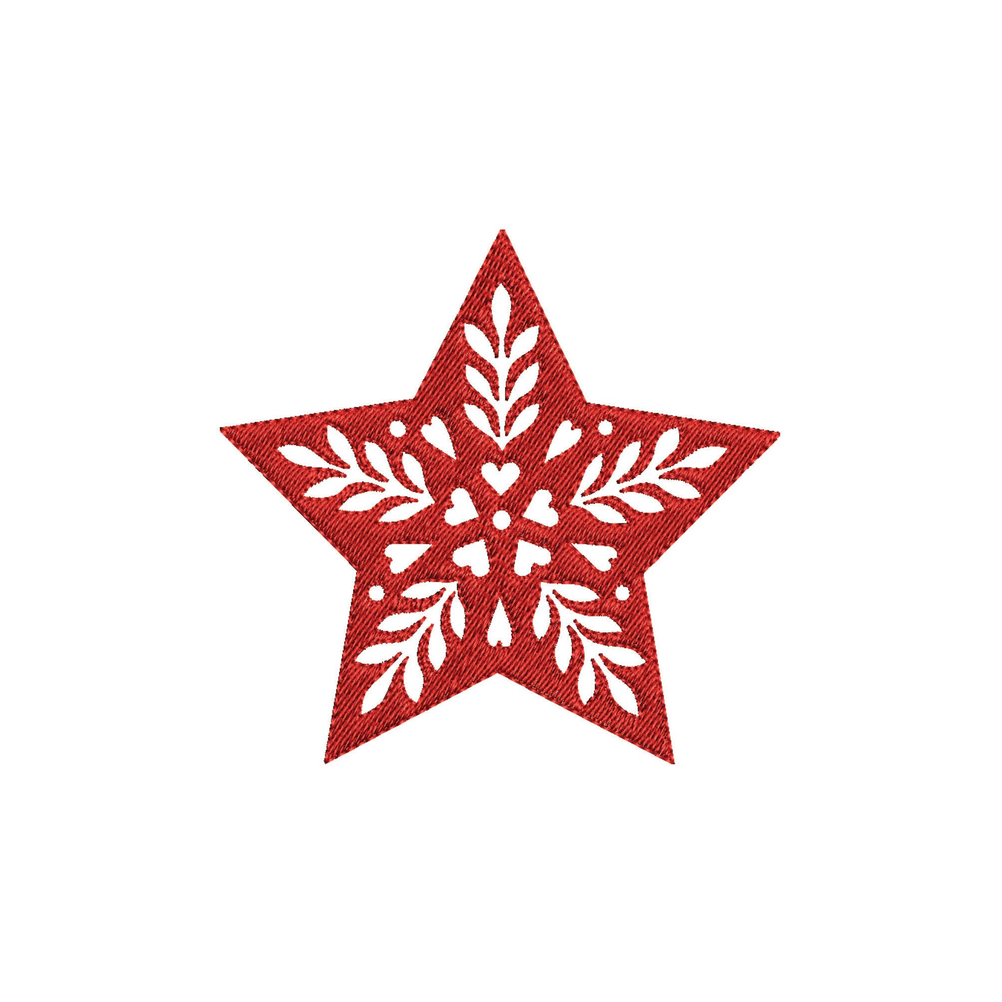 3.75 Folk Art Star-digital Machine Embroidery File Baby - Etsy