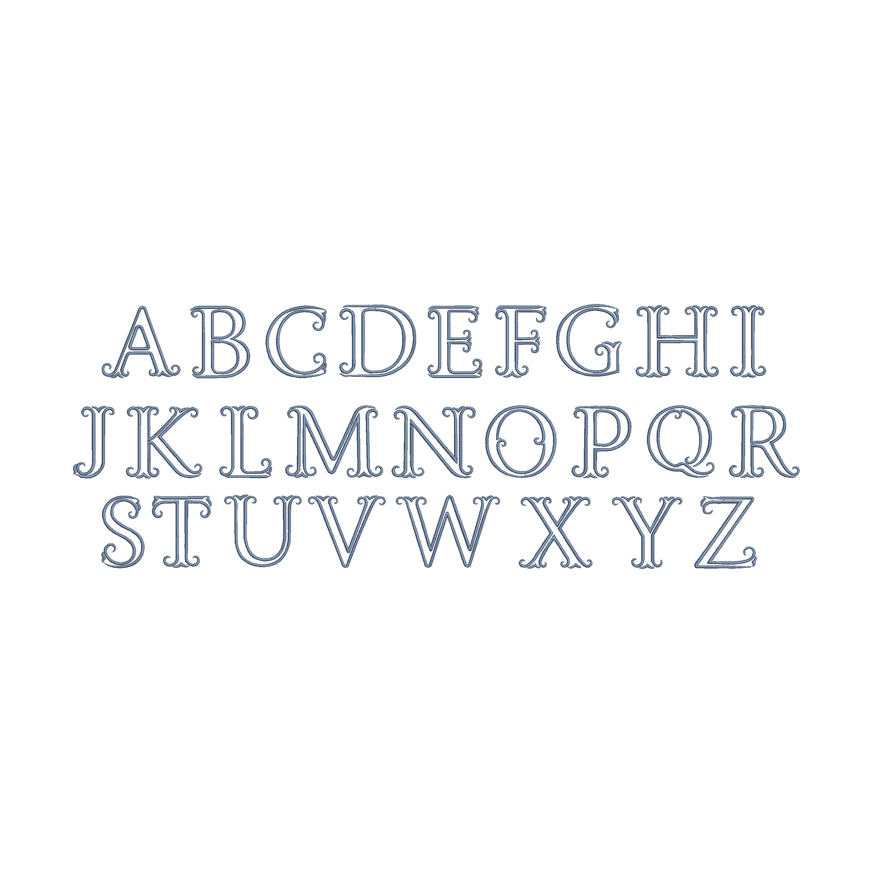 Times New Roman Outline Font