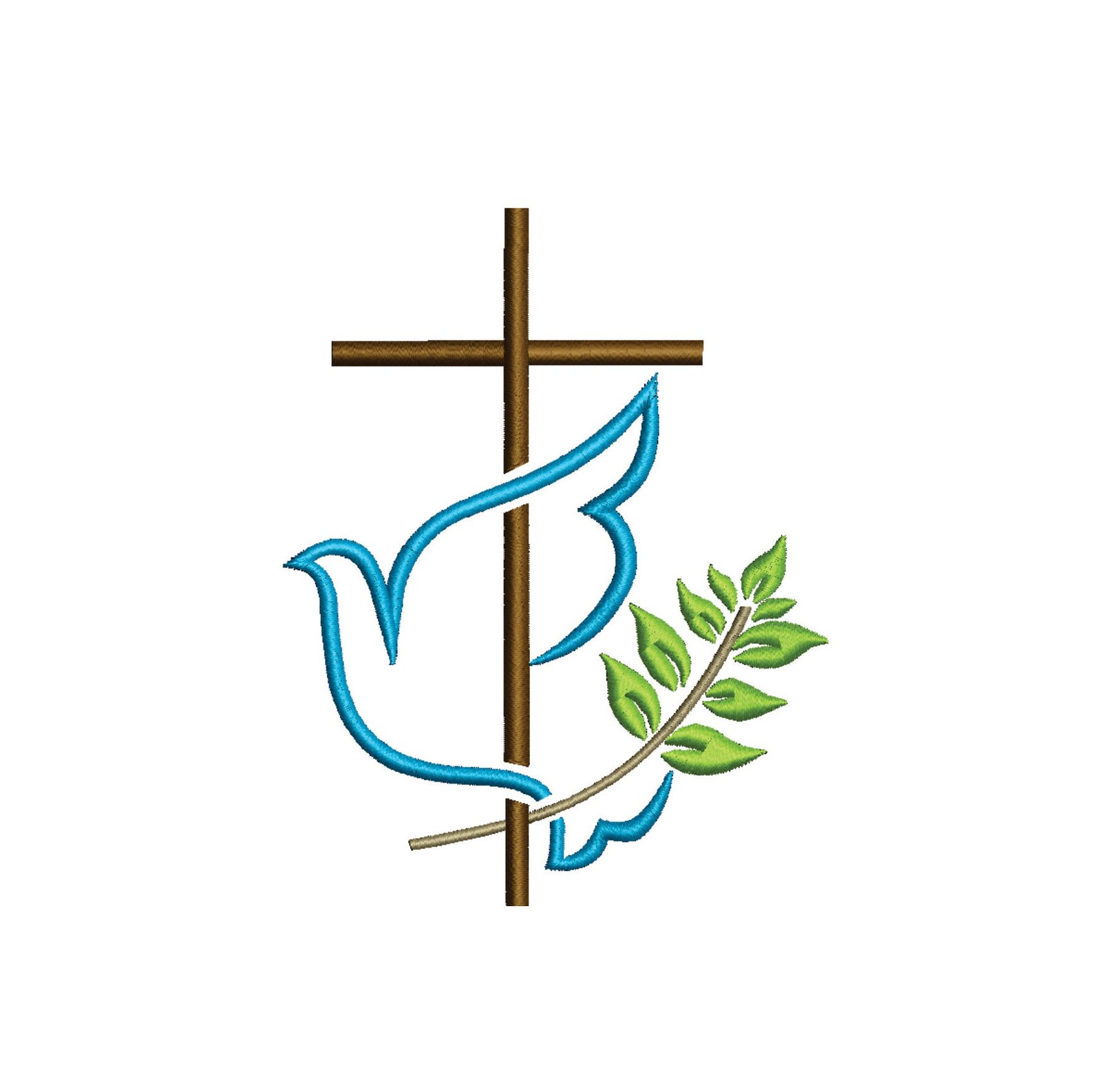 Religious Cross With Dove Digital Machine Embroidery File Baby Lee ...