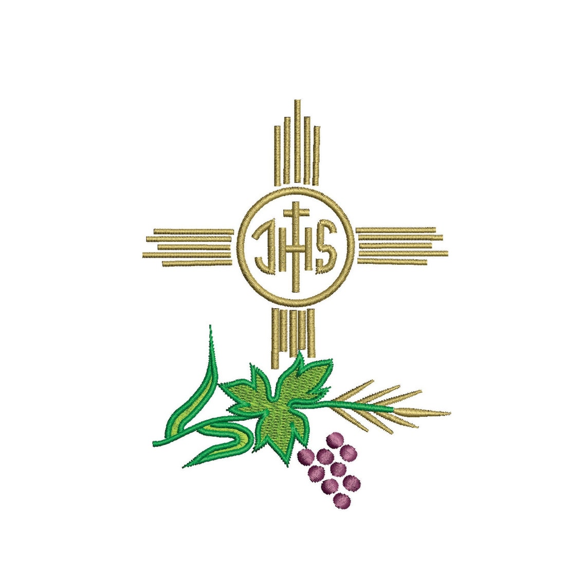 JHS Catholic Church Digital Embroidery File Baby Lee Digital | Etsy