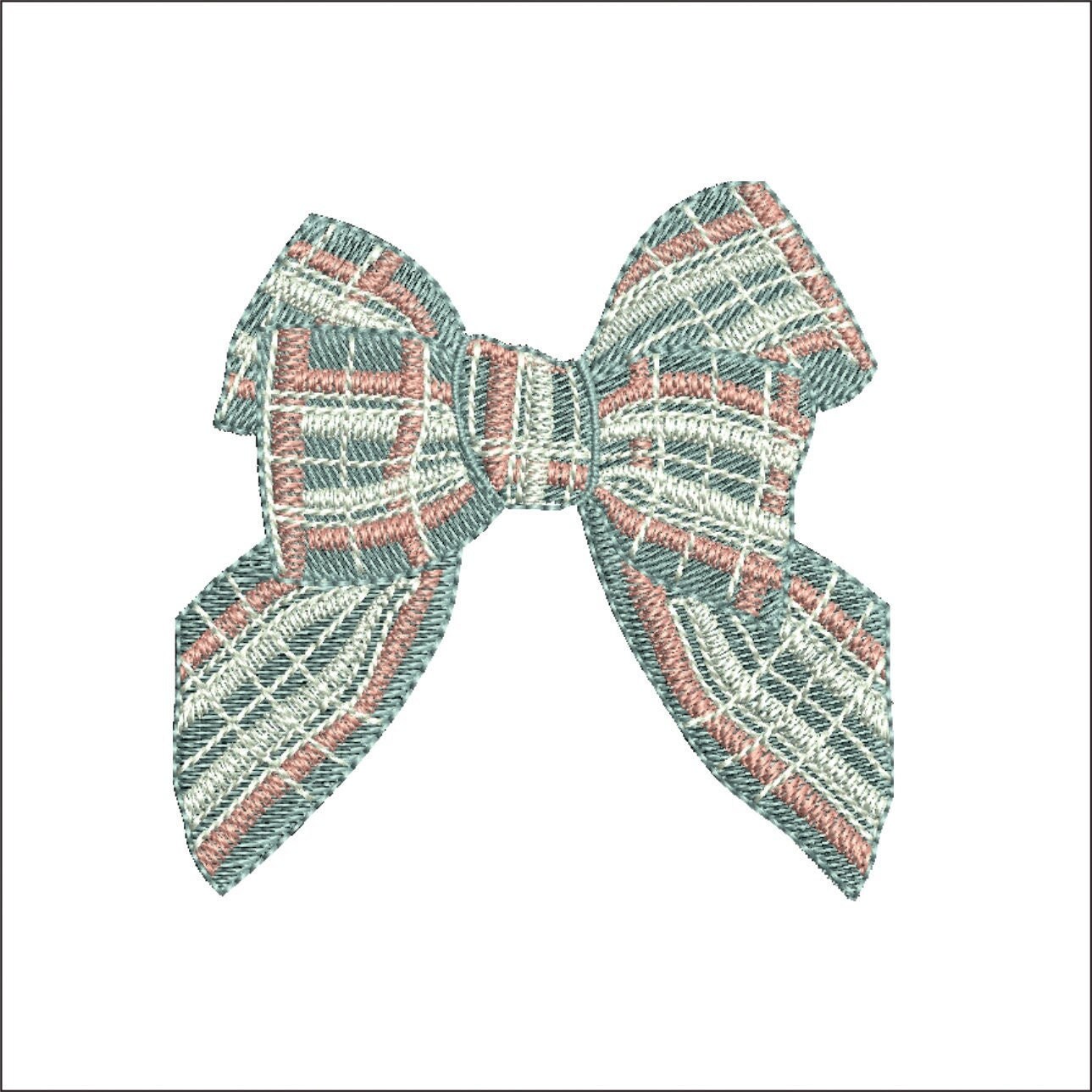 Chinoiserie Spring Plaid Bow Digital Machine Embroidery File - Etsy