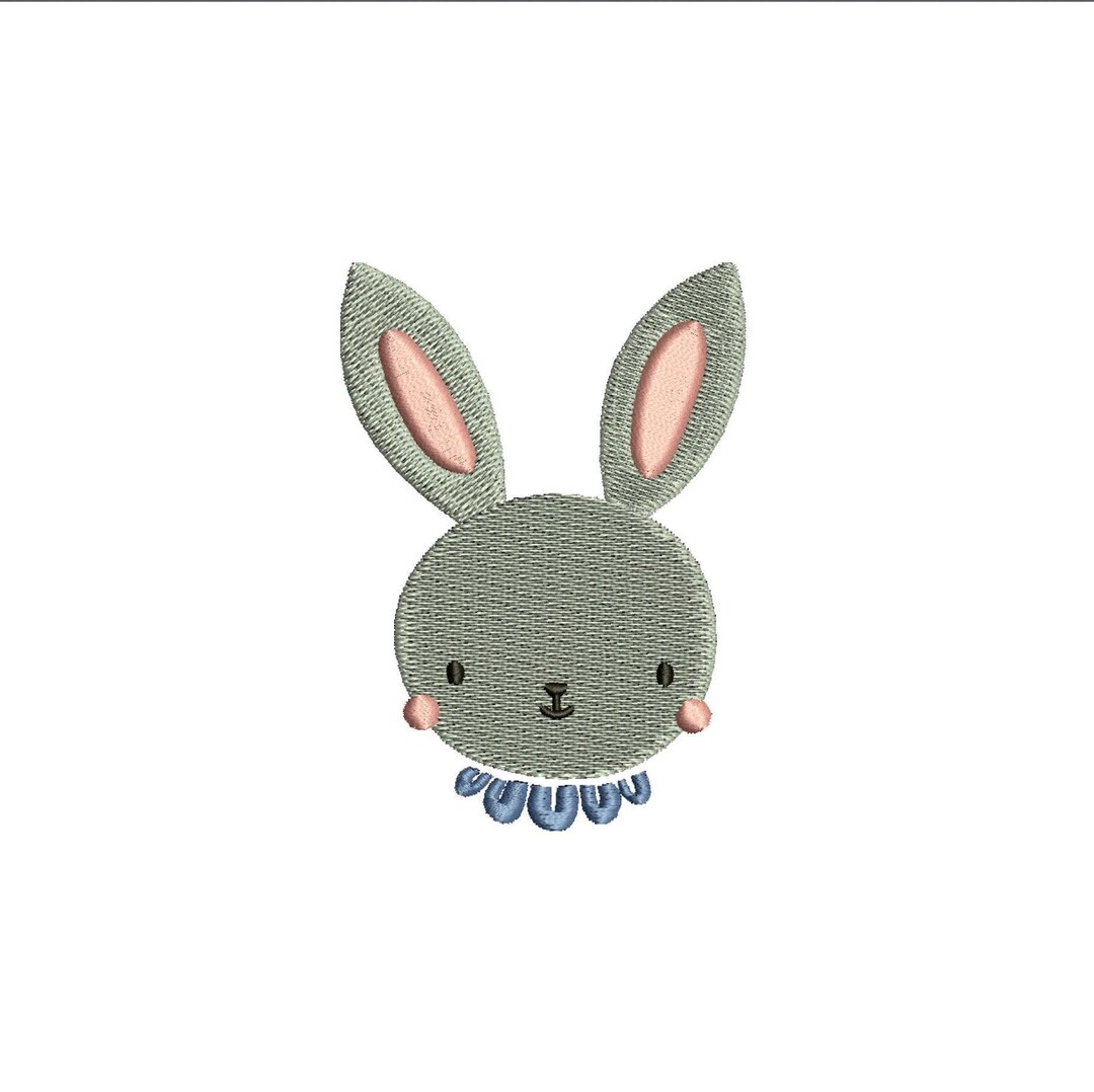 Bunny Face Digital Machine Embroidery File- Baby Lee Embroidery Design ...