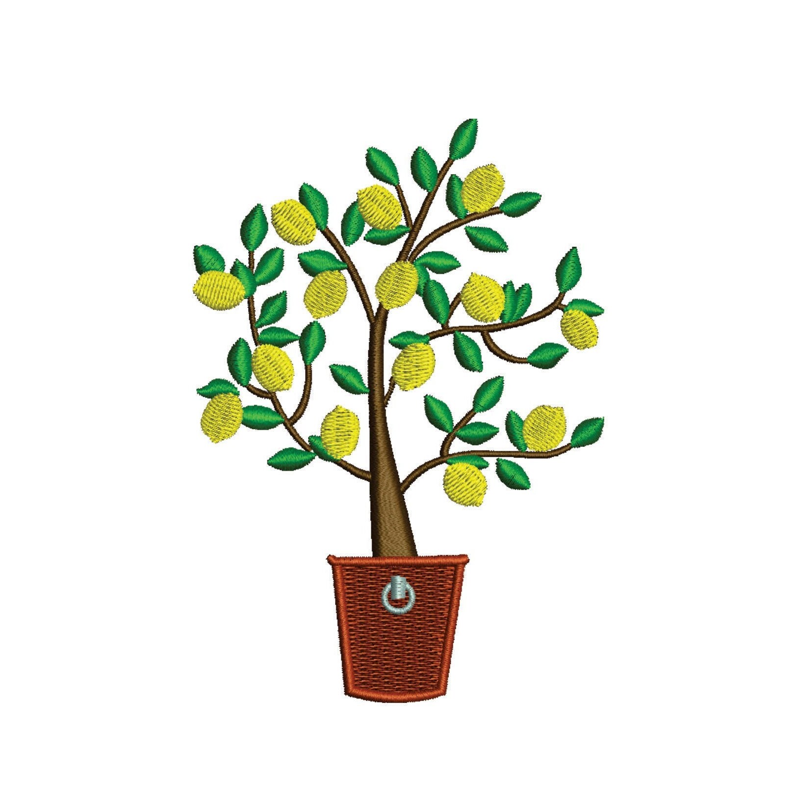 4 Lemon Tree Digital Machine Embroidery Design File - Etsy